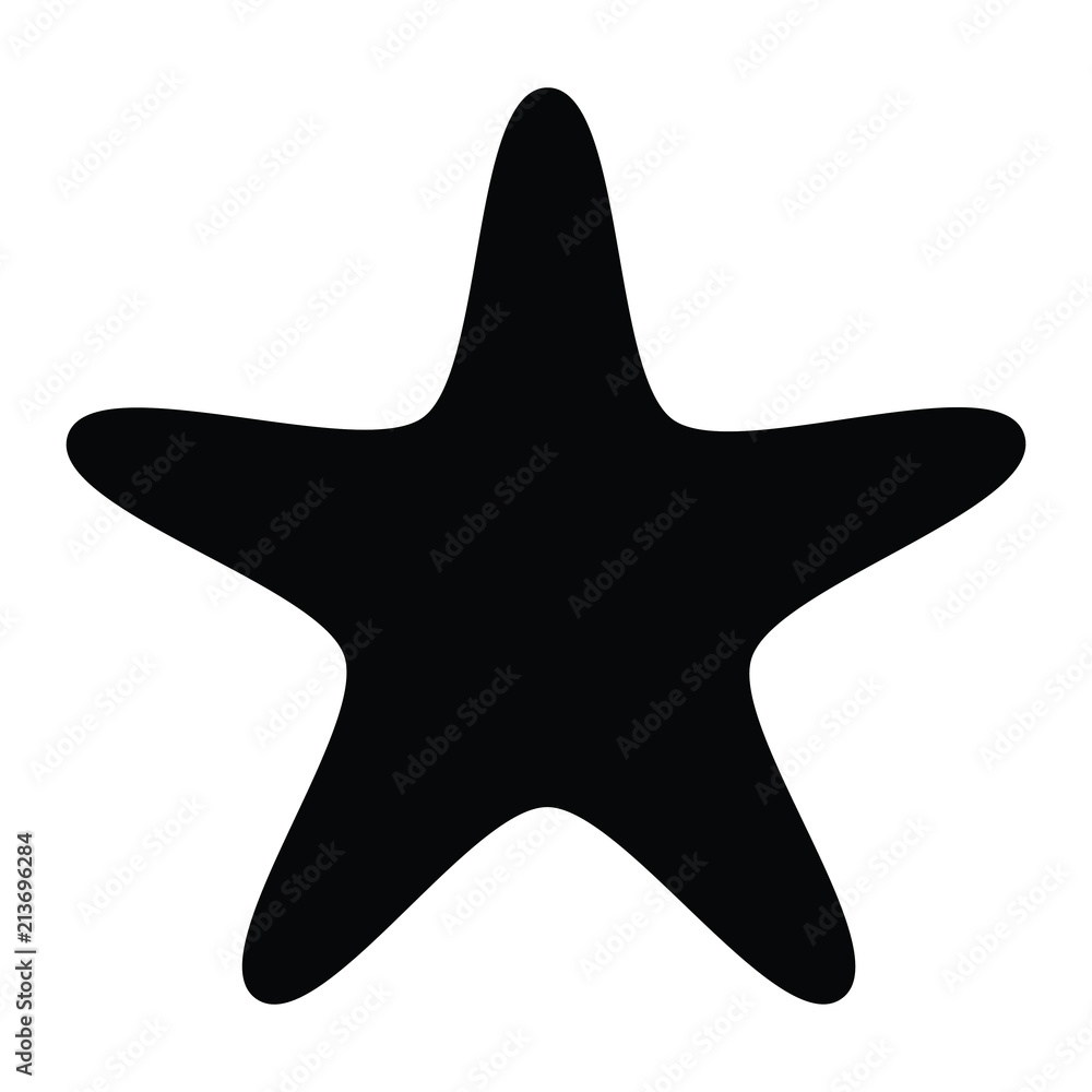 Black Starfish Vector