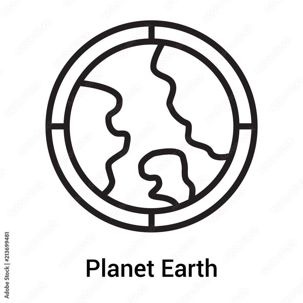 Planet Earth icon vector sign and symbol isolated on white background ...
