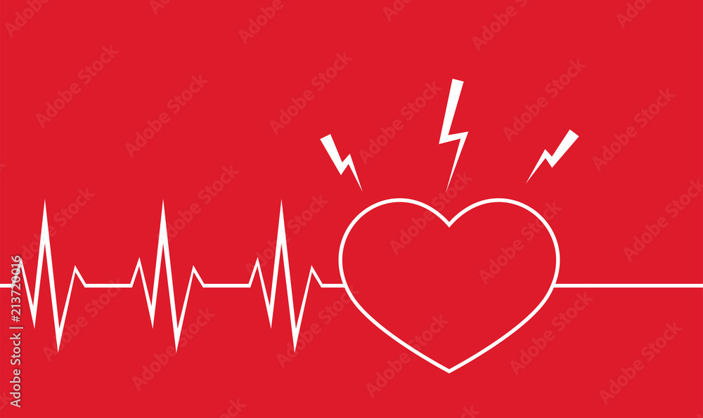 Heart attack vector illustration. Healthcare design element. Stock ...