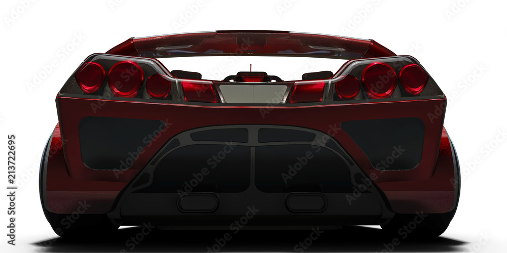 super car from future no brand in a white background Stock Illustration ...