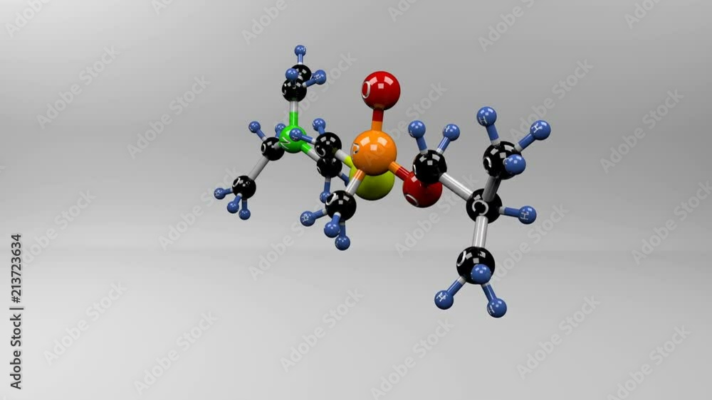 VR poison molecule. Molecular structure of the nerve agent VR ...