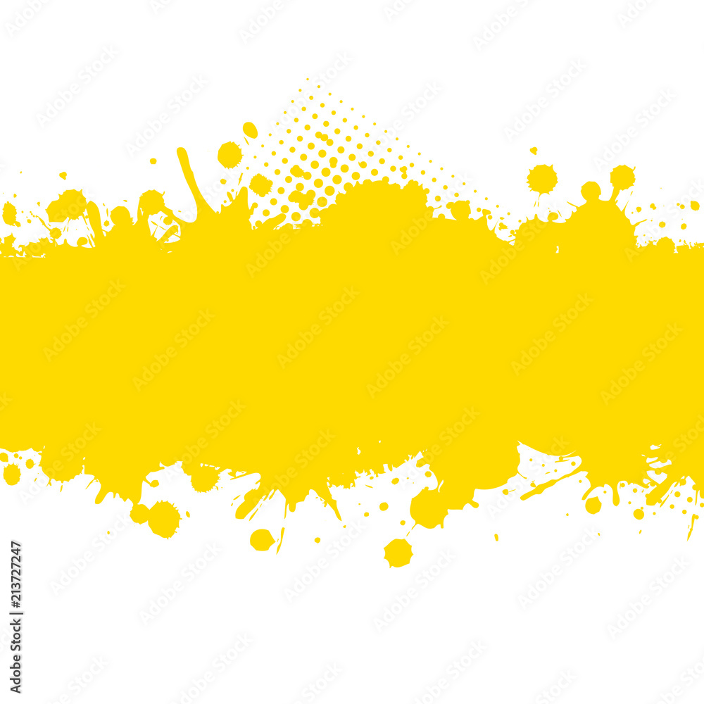 Ink splash grunge background. - yellow Stock Vector | Adobe Stock