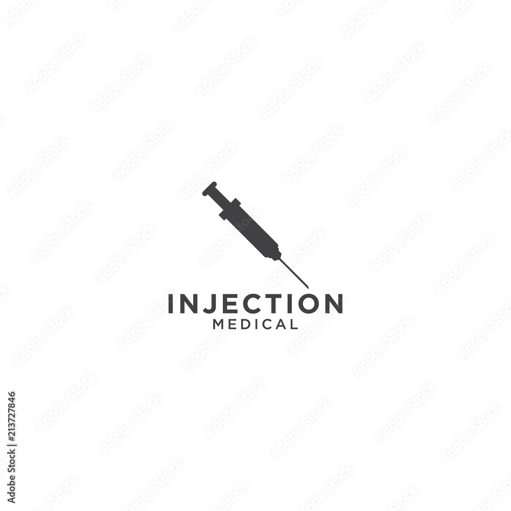 Injection and needle graphic design template Stock Vector | Adobe Stock
