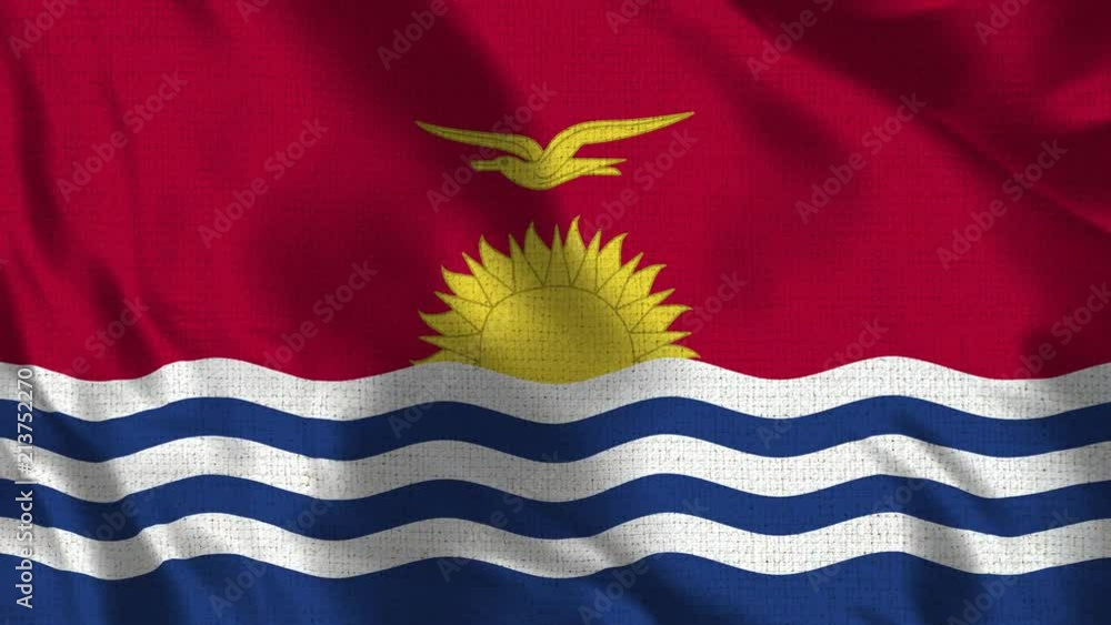 Kiribati Flag - Realistic 4K - 60 fps flag of the Kiribati waving in ...