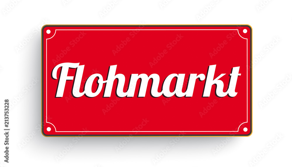 Flohmarkt Schild ClipArt