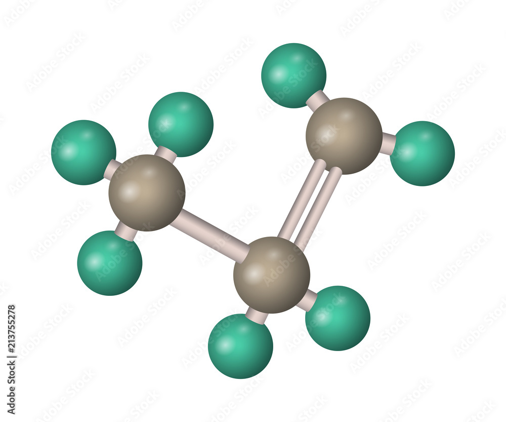 The formula of propane. 3D model. Vector illustration. Chemical ...