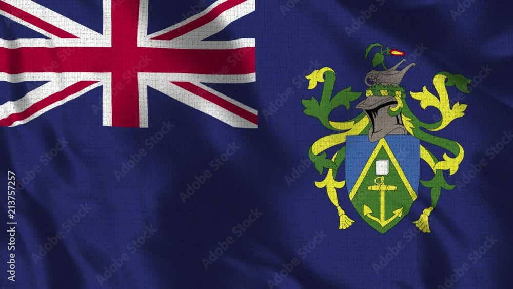 Vidéo Stock Pitcairn Islands Flag - Realistic 4K - 60 fps flag of the ...