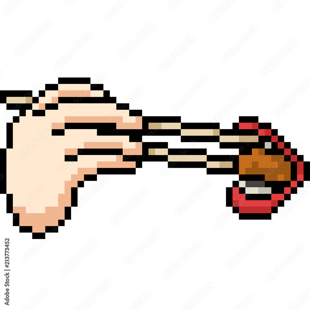 vector pixel art eat meal Stock Vector | Adobe Stock