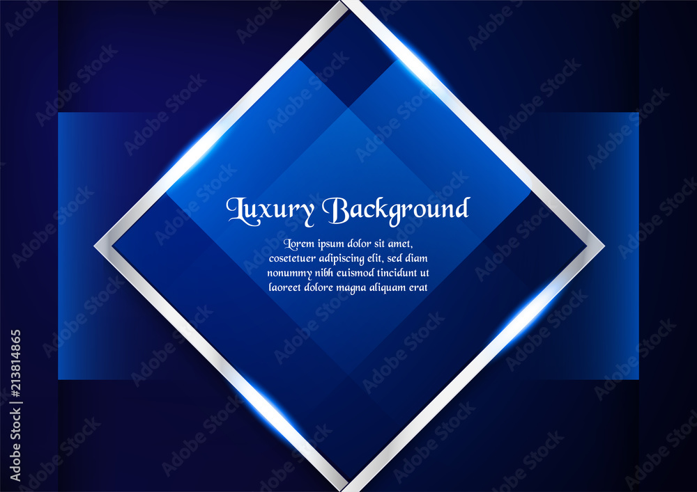 Abstract blue background in premium concept with copy space.Template ...