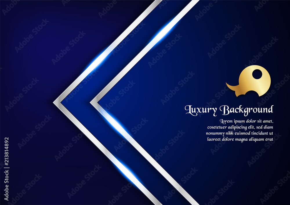 Abstract blue background in premium concept with copy space.Template ...