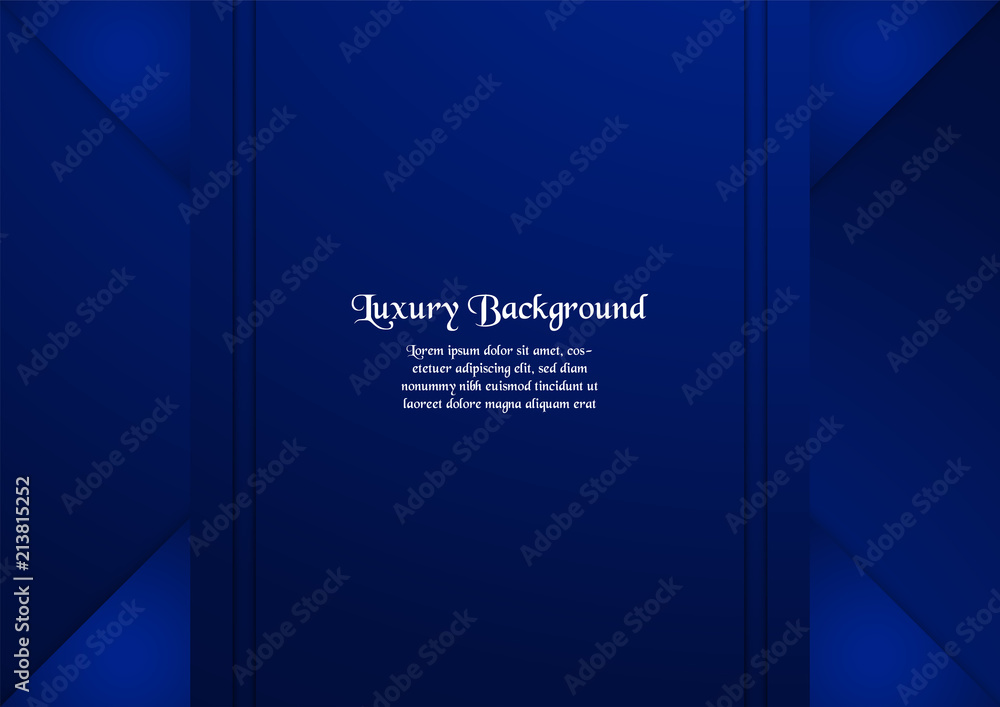Abstract blue background in premium concept with copy space.Template ...