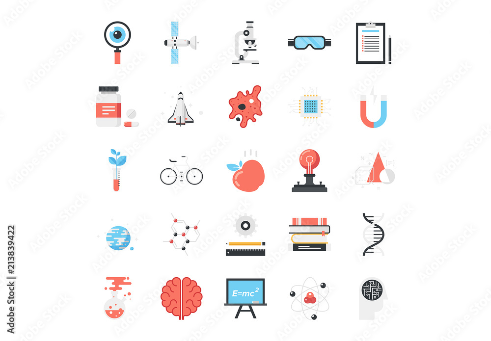 Research and Science Icons Stock Template | Adobe Stock