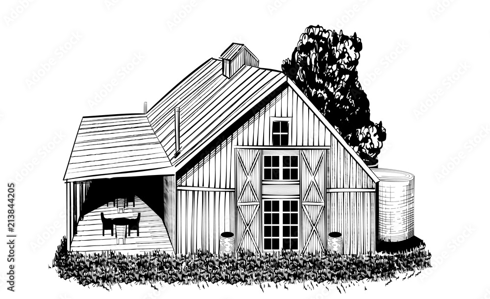 Vintage Barn Vector