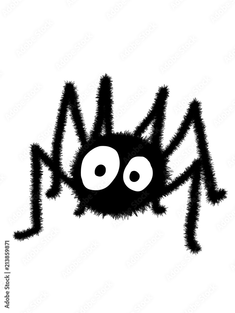 Cute Spider Cartoon Black And White