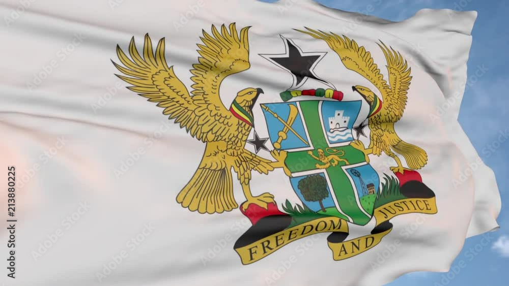 Eagle and shield flag of the Republic of Ghana. state symbol logo Stock ...