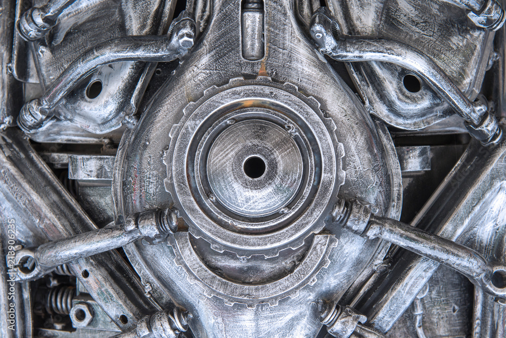Robot Mechanical ratchets bolts and nuts for background Stock Photo ...