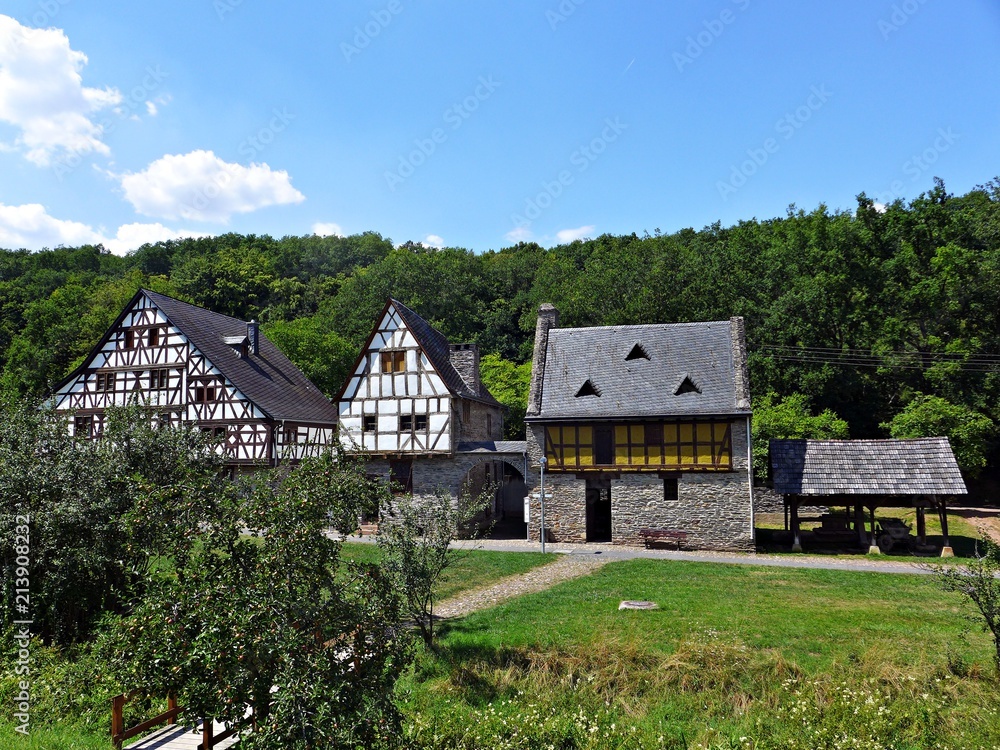 Historische Fachwerkhäuser aus der Eifel Stock Photo | Adobe Stock