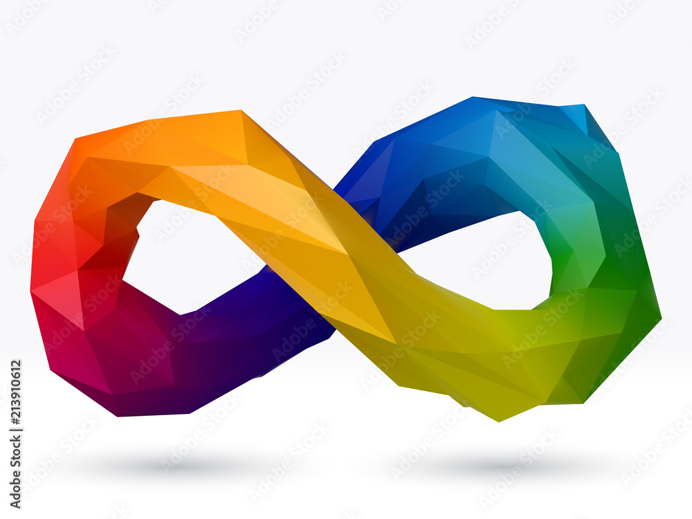 3d style infinity symbol vector design. Stock Vector | Adobe Stock