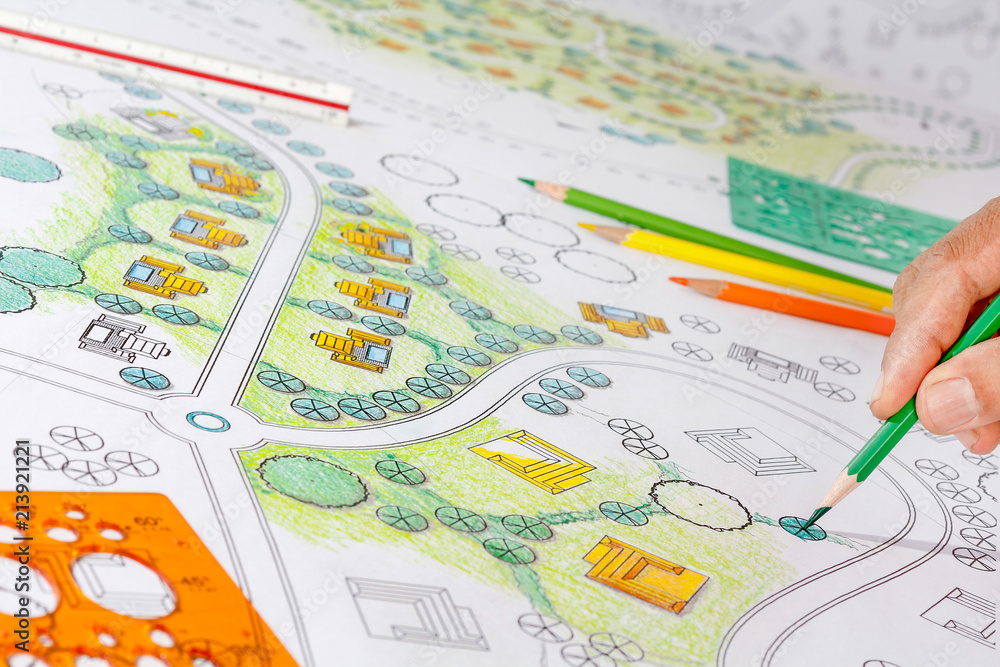 Housing Estate Design Plan Stock Photo | Adobe Stock
