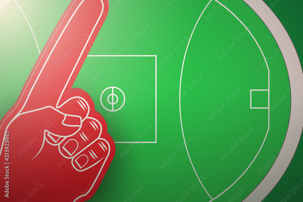 Posters of Australian rules football field and fun finger. Sports ...