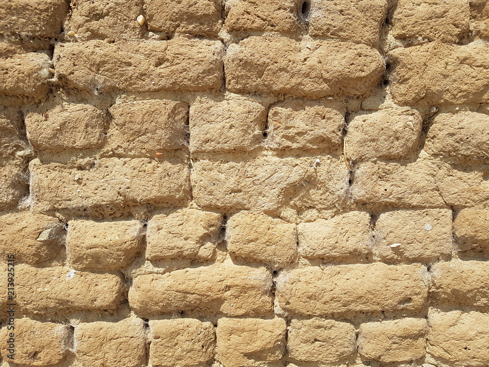 Adobe brick wall texture foto de Stock | Adobe Stock