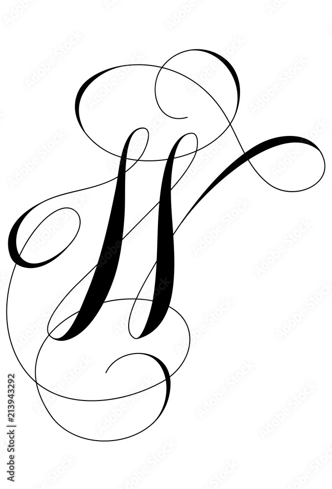 Calligraphy Letter W