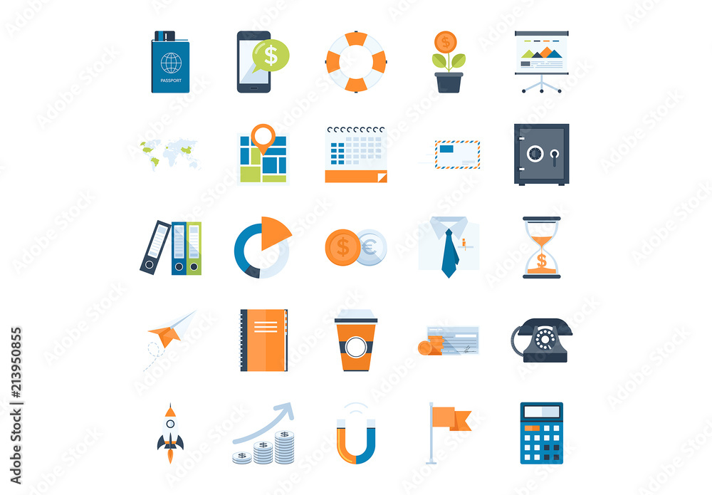 Business and Finance Icons Stock Template | Adobe Stock