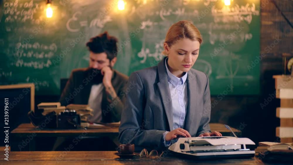 Teachers work with educational material. Learning concept. School ...