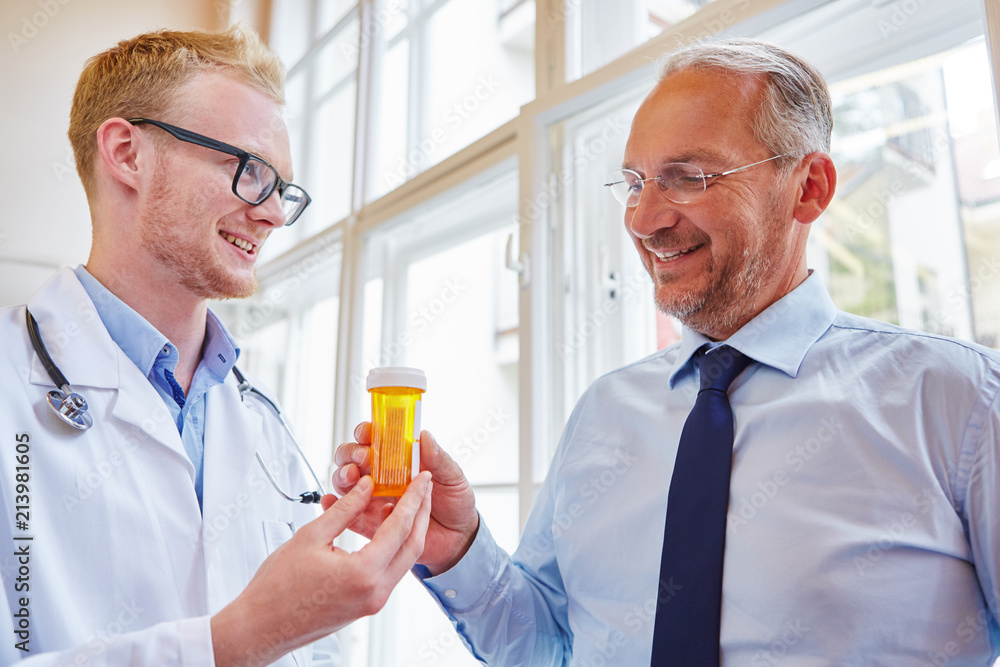 Patient receives drug from doctor Stock Photo | Adobe Stock