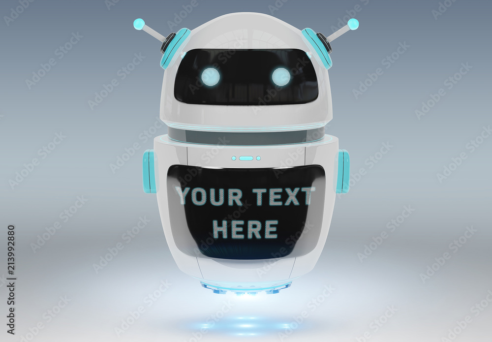 Chatbot with a Digital Screen Mockup Stock Template | Adobe Stock