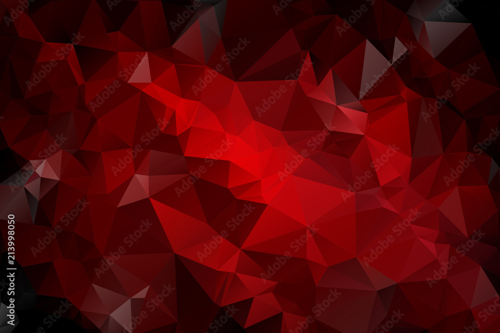 Gradient background of red and black triangles Stock Vector | Adobe Stock