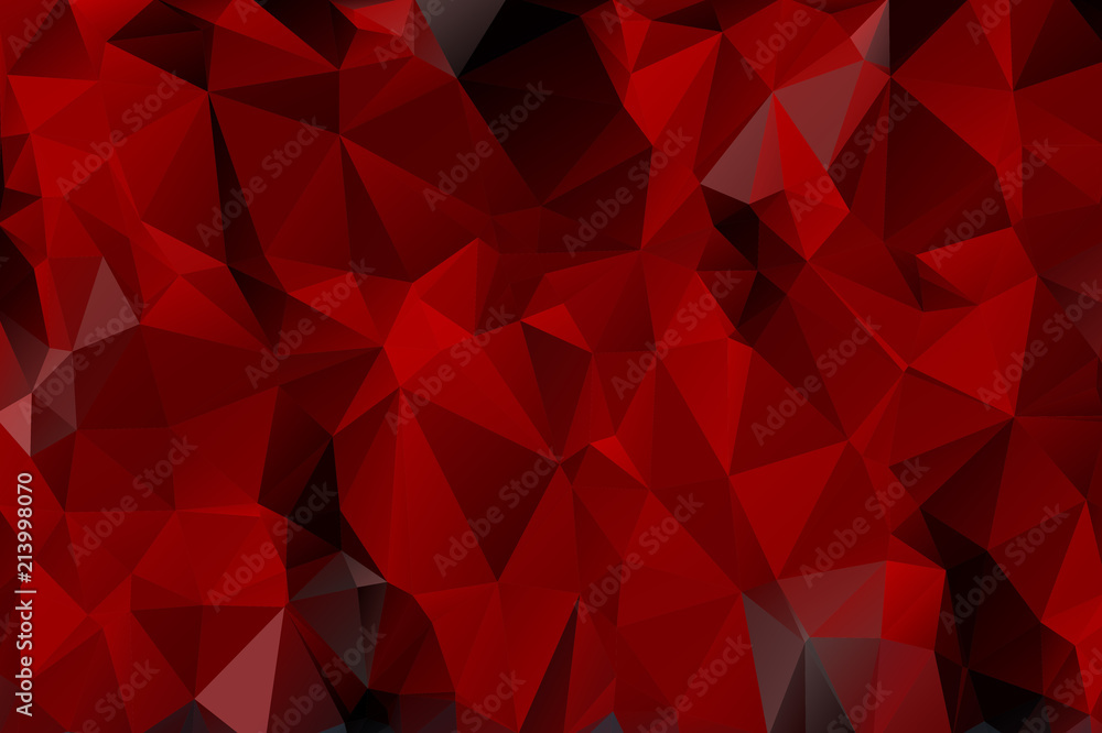 Gradient background of red and black triangles Stock Vector | Adobe Stock