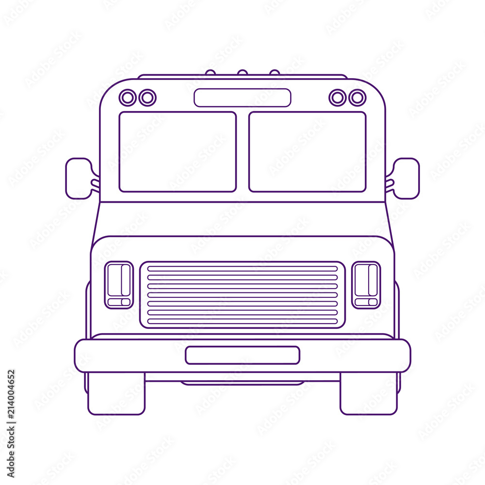Truck Front View Drawing