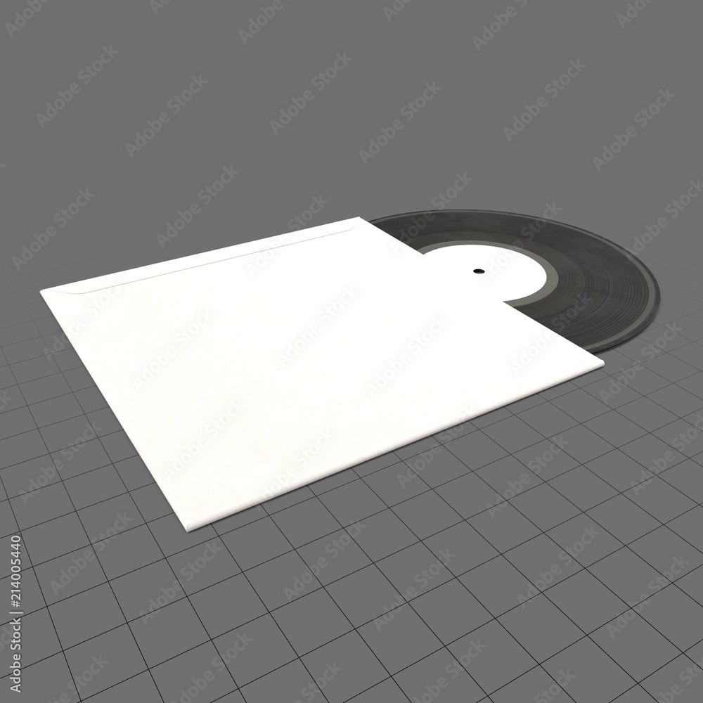 Vinyl record with jacket Stock 3D asset | Adobe Stock