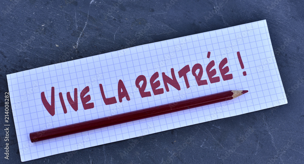 Vive la rentrée! Stock Photo | Adobe Stock