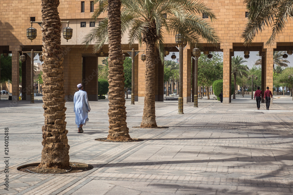 RIYADH, SAUDI ARABIA - OCTOBER 15, 2015. A saudi arabian muslim man ...