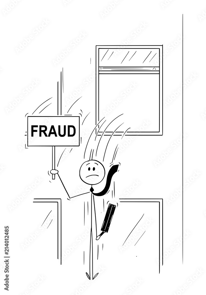 Cartoon stick man drawing conceptual illustration of businessman or ...