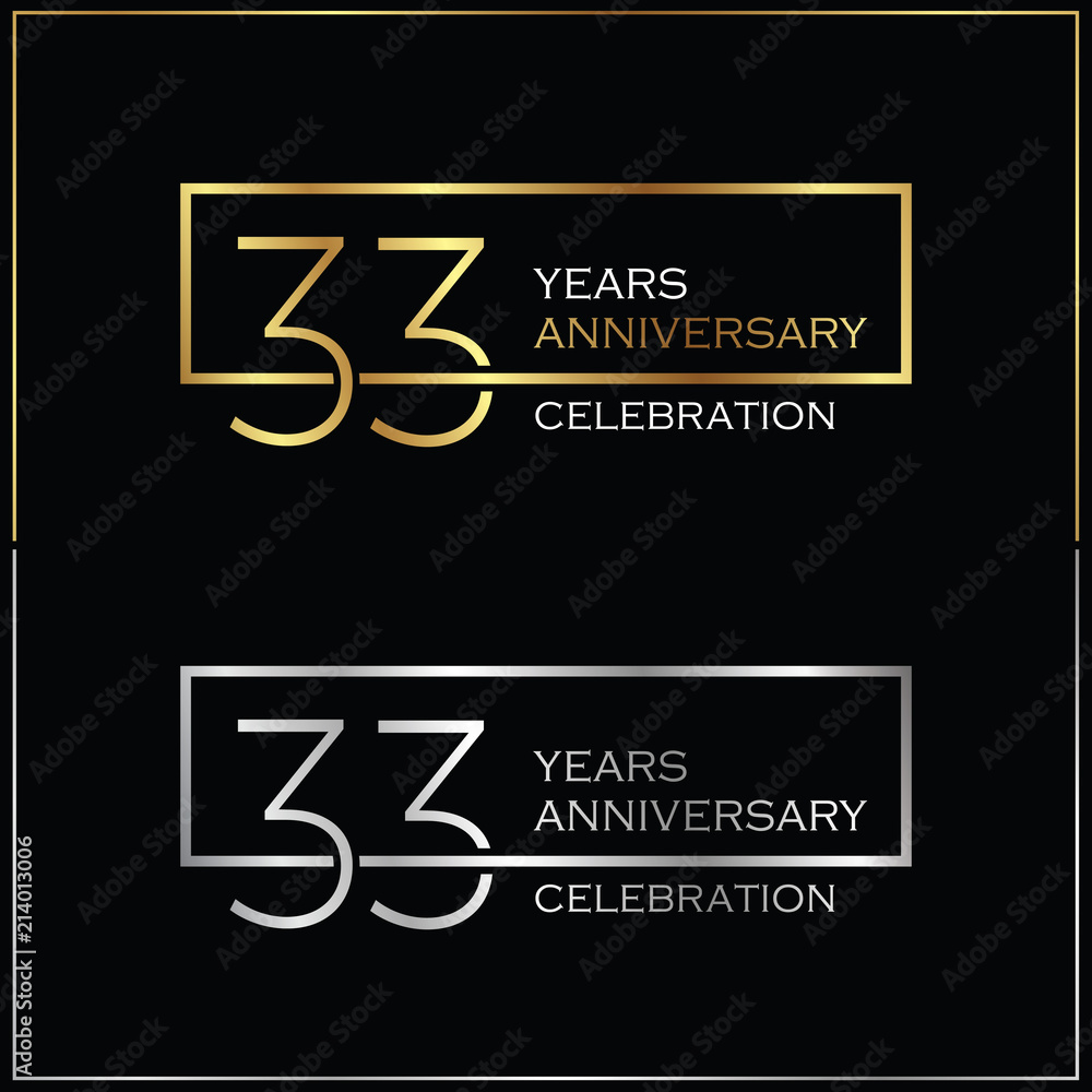 33rd years anniversary celebration background Stock Vector | Adobe Stock