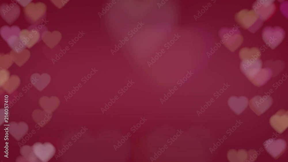 Valentine's day loopable abstract motion background with red and purple ...