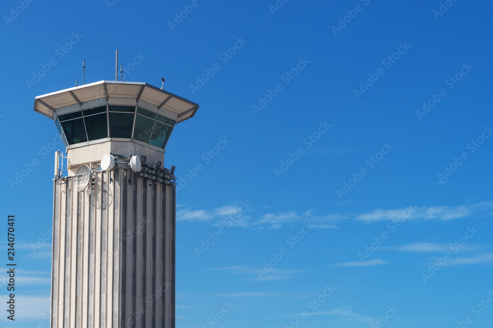 Air traffic control tower in the airport. Stock Photo | Adobe Stock
