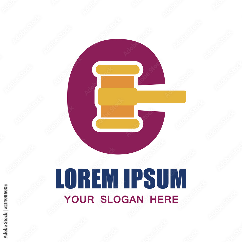 law firm logo with C alphabet and text space for your slogan / tagline ...