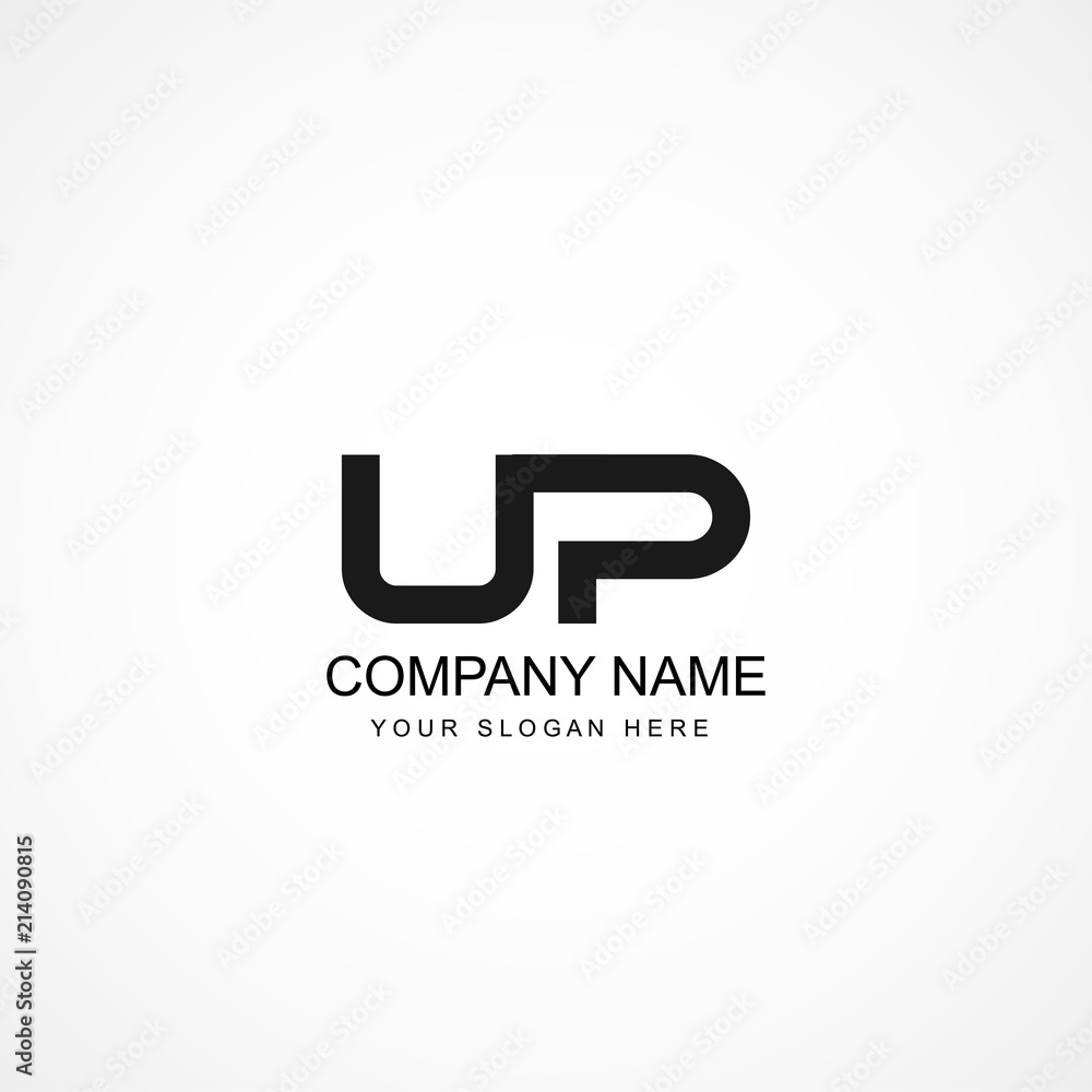 Initial Letter UP Logo Template Design Stock Vector | Adobe Stock