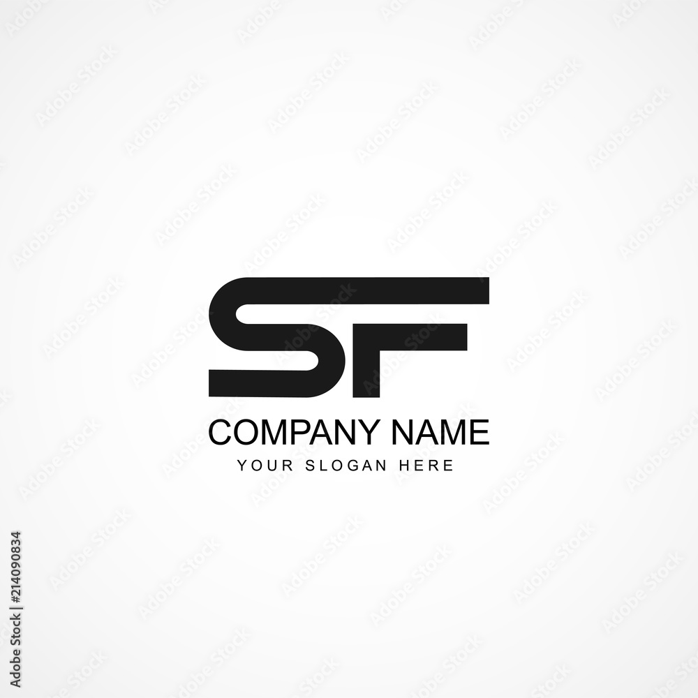 Initial Letter SF Logo Template Design Stock Vector | Adobe Stock