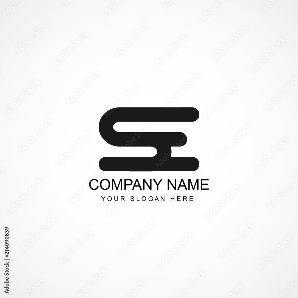Initial Letter SE Logo Template Design Stock Vector | Adobe Stock
