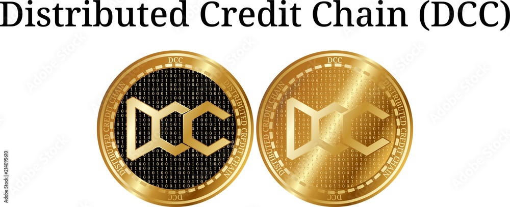 Set of physical golden coin Distributed Credit Chain (DCC), digital ...