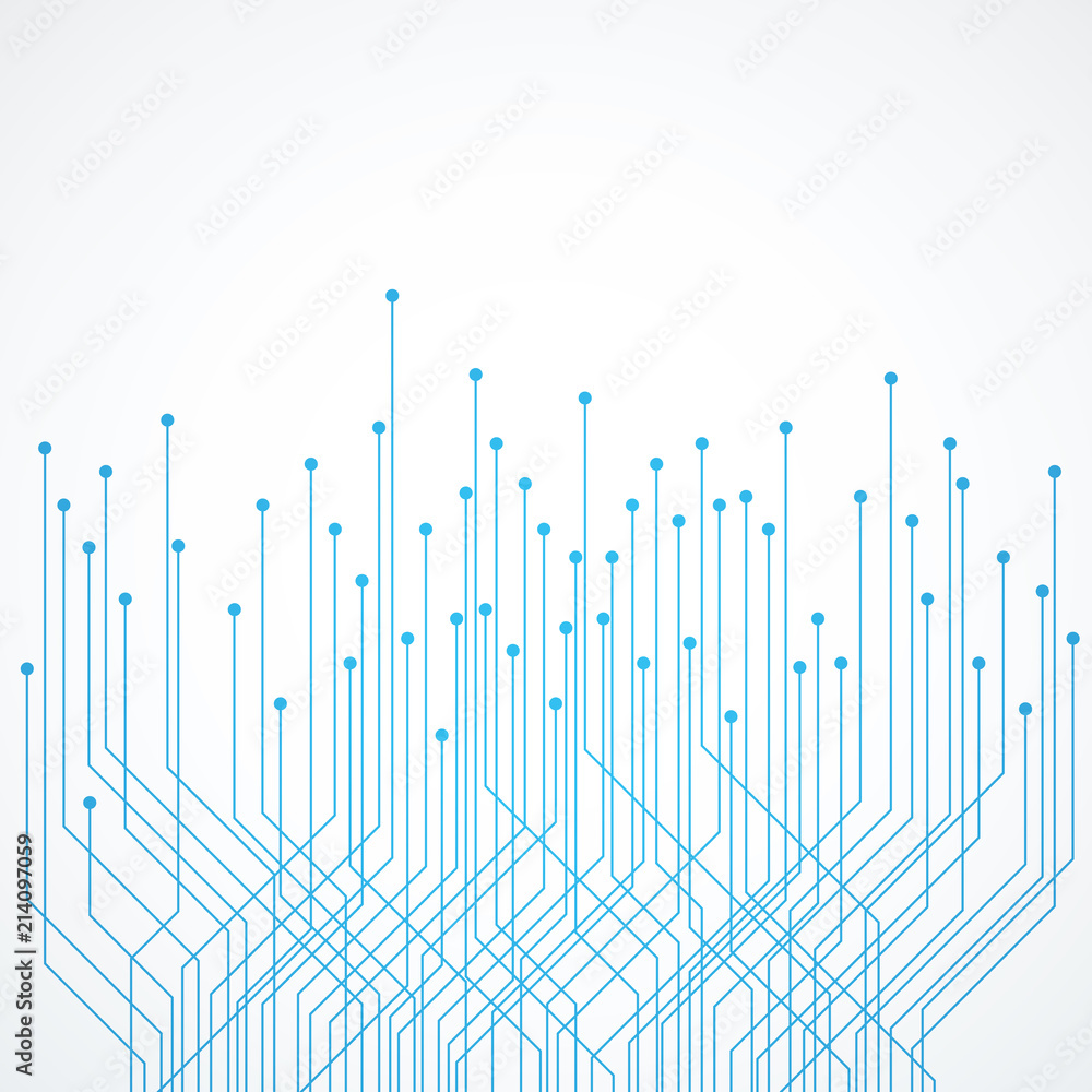 Abstract Technology Background , blue circuit board pattern Stock ...