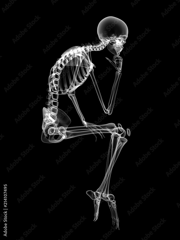 X RAY SKELETON 3D RENDER Stock Illustration | Adobe Stock