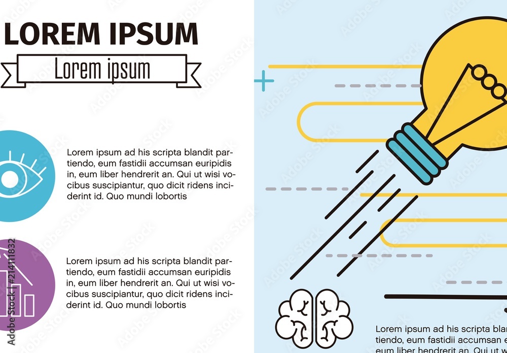 Blue And Yellow Business Infographic Elements Icons Set Stock Template ...