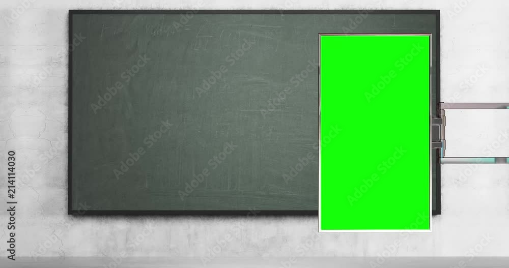 Classroom Chalkboard Virtual Set Background for Green Screens Stock ...