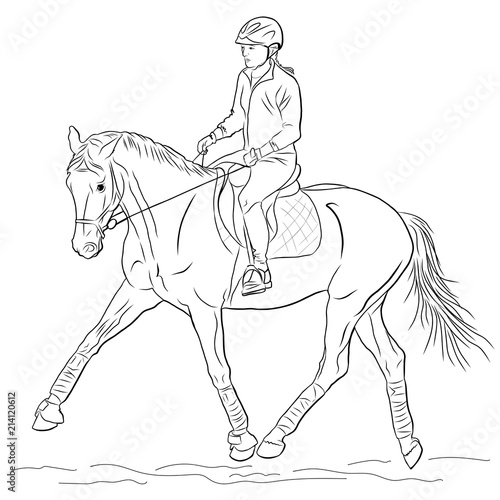 Trotting Horse Drawing
